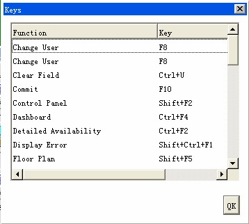 第五章 快捷键 Quick Keys - 《酒店管理系统 Opera PMS》 - 融媒体云教材(Yunjiaocai.CN)